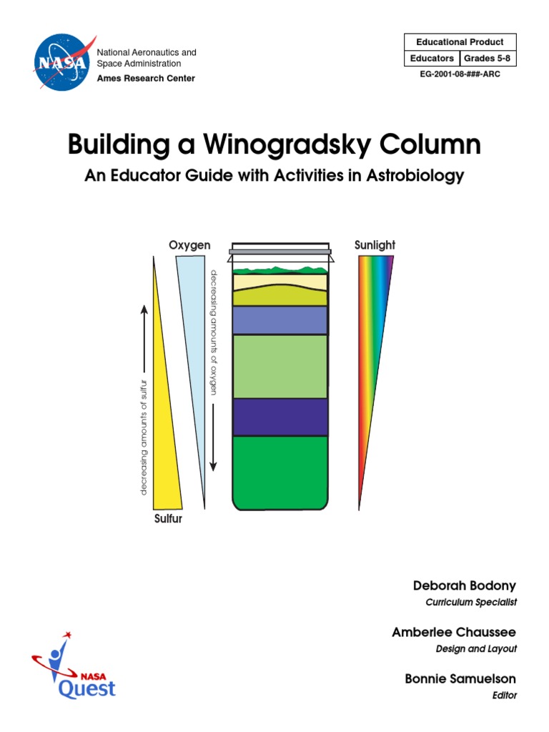 Soil Biochemistry - Winogradsky Columns NASA Quest | PDF | Experiment ...