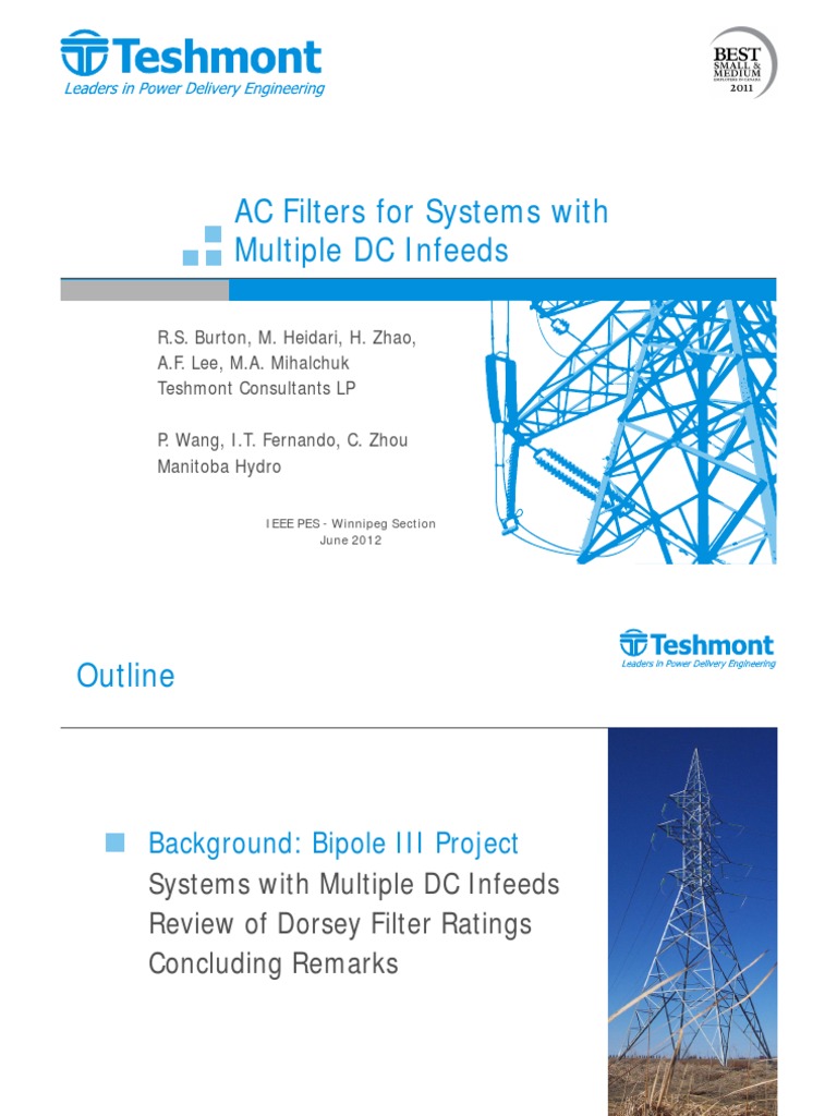 AC Filters For Systems With Multiple DC Infeeds | PDF | Electrical ...