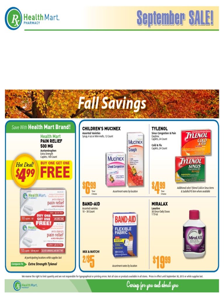 Fall Savings: Health Mart Brand! | PDF | Aspirin | Pharmacology