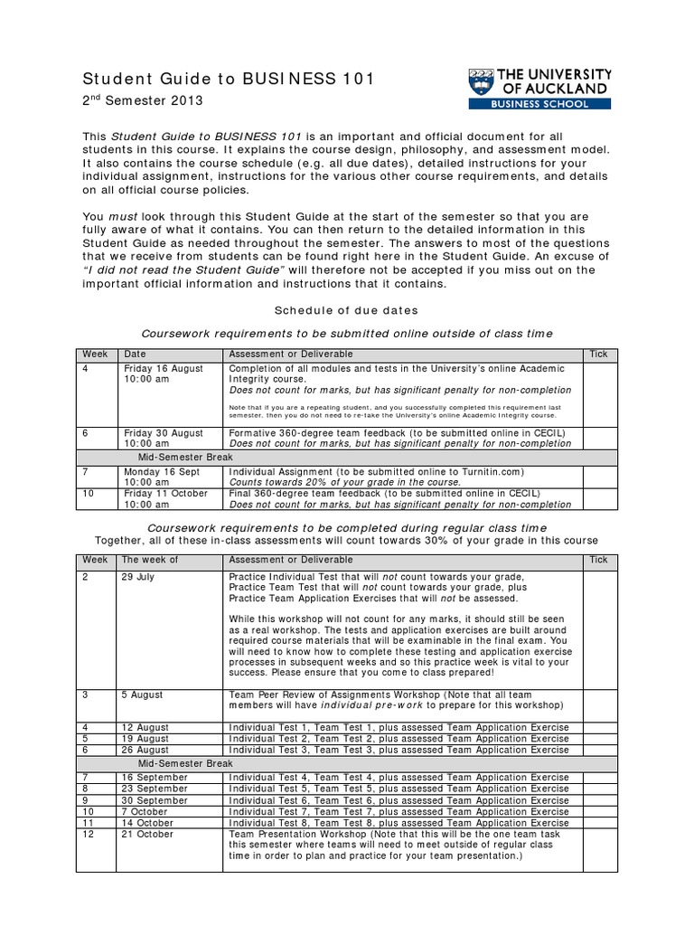Student Guide To BUSINESS 101 | PDF | Test (Assessment) | Educational ...