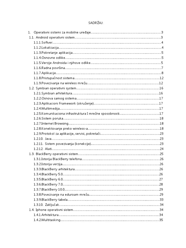 Mobilni Operativni Sistemi | PDF
