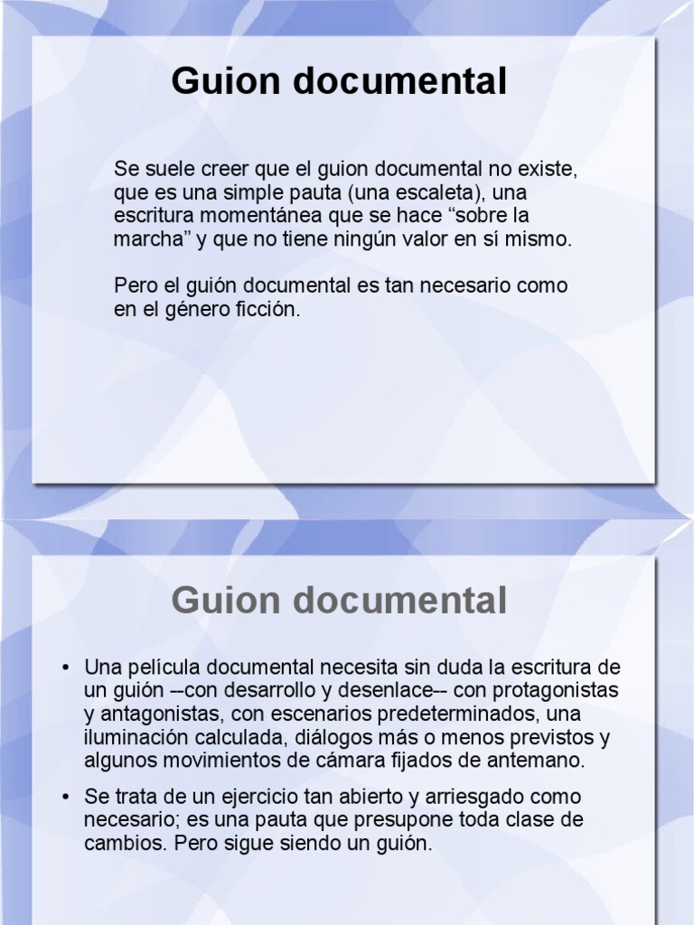 Guion Documental | PDF | Documental | Guión