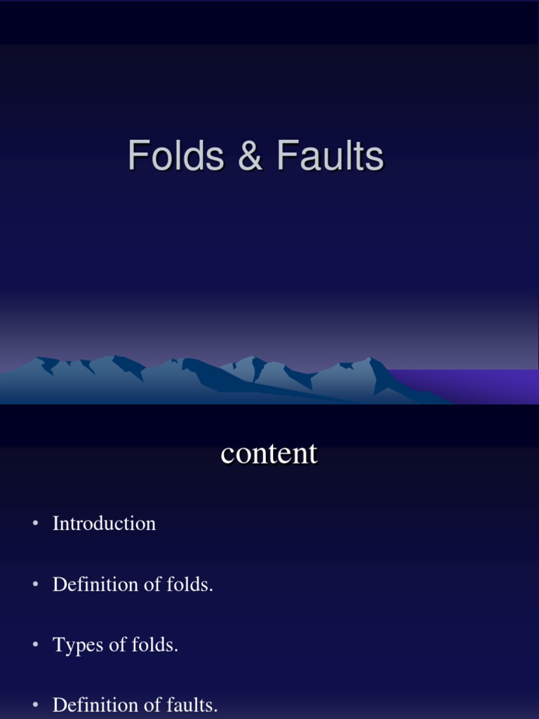 Folds&Faults Presentation | PDF | Fault (Geology) | Structural Geology