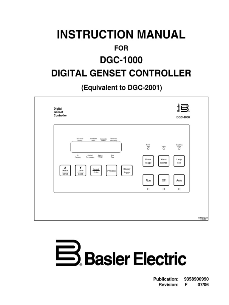DGC 2001 Manual | PDF | Switch | Power Supply