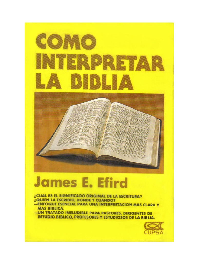 415 - James E Efird - Como Interpretar La Biblia | PDF