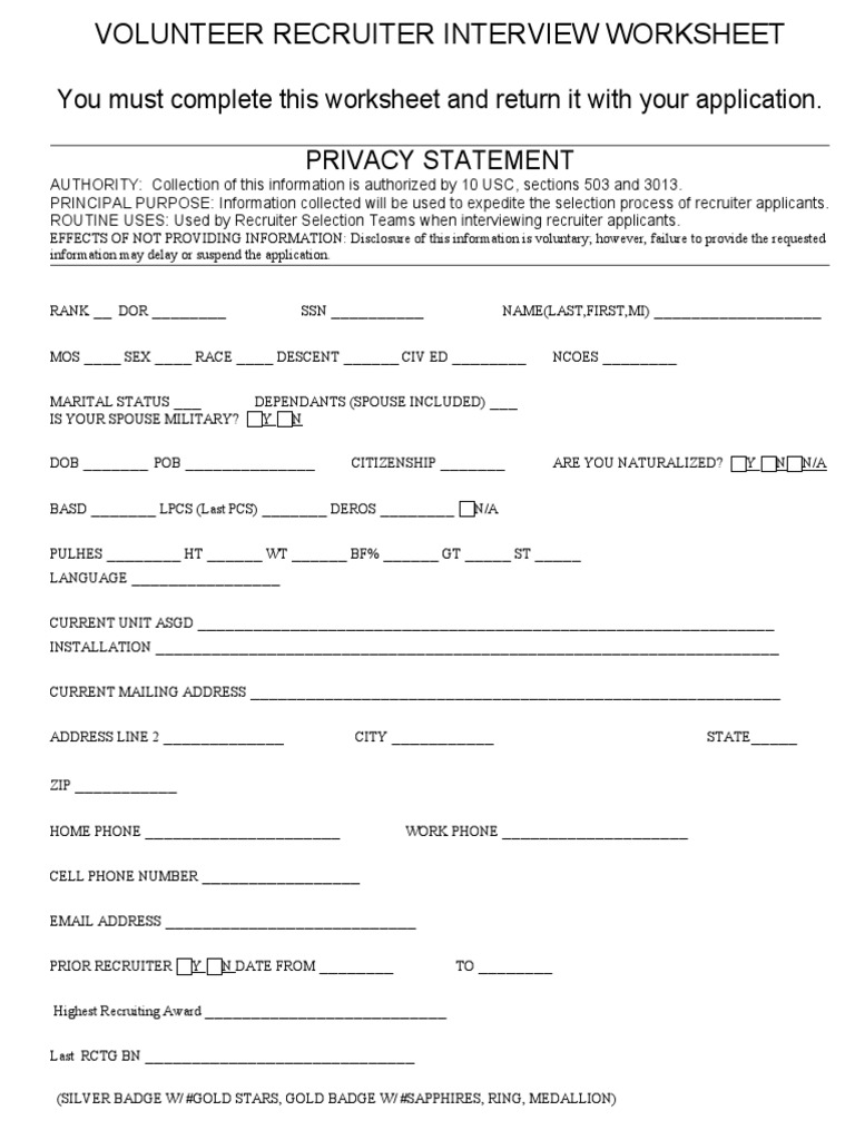 RTR Interview Worksheet | PDF | Common Law | Government