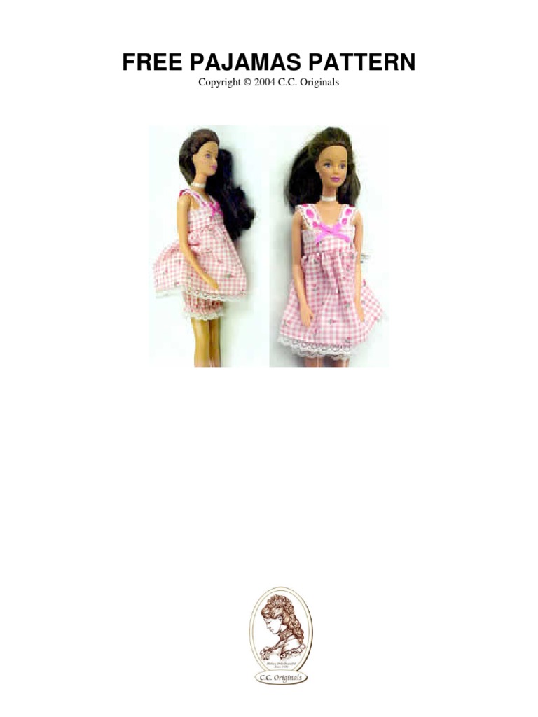 Free Pajama Pat Instructions | PDF | Seam (Sewing) | Human Appearance