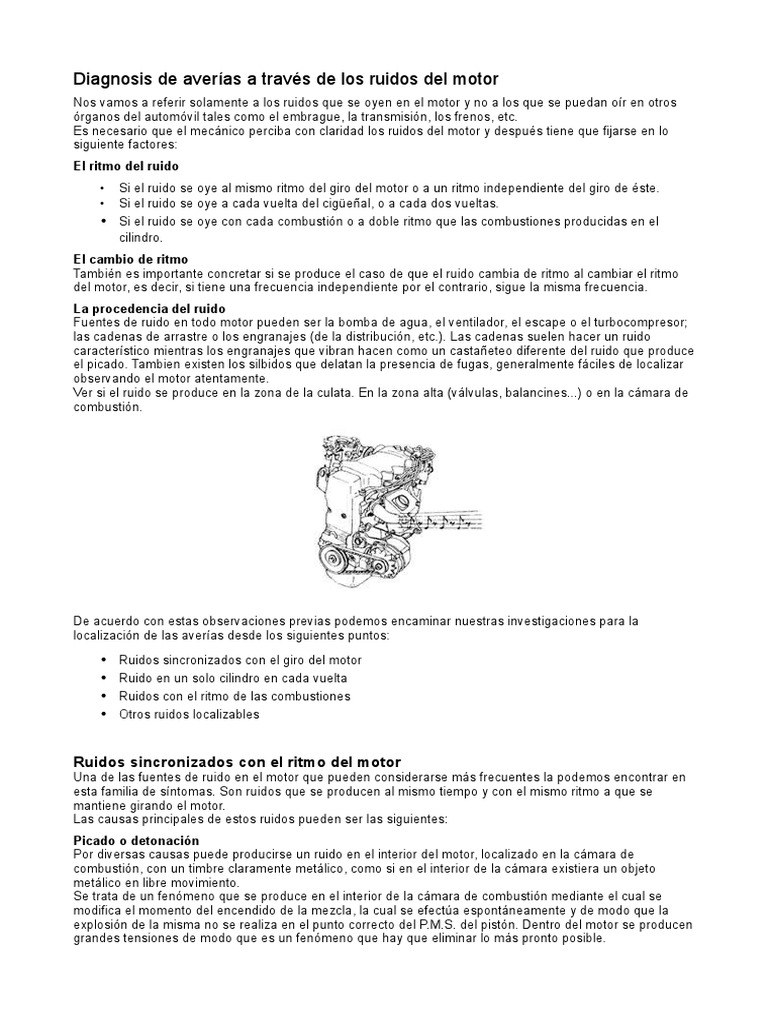 Ruidos de Motor - Odt | PDF | Tecnología