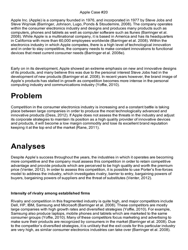 Apple Case Study | PDF | Apple Inc. | Competition