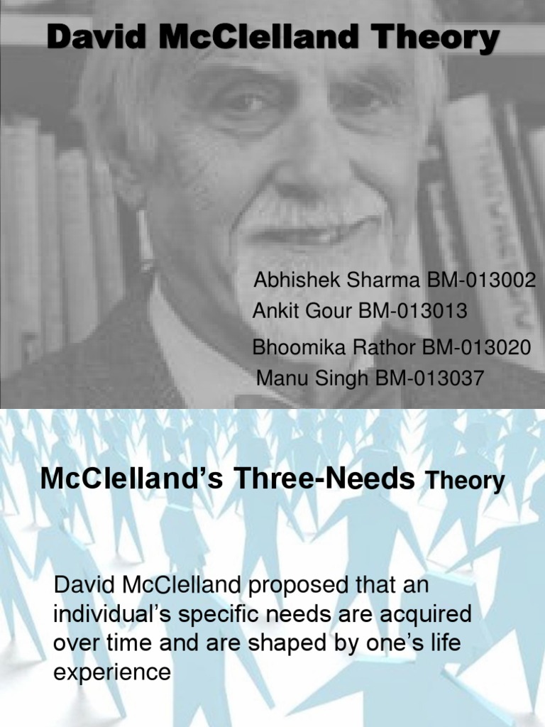 mcclelland's three need theory | Motivation | Self-Improvement