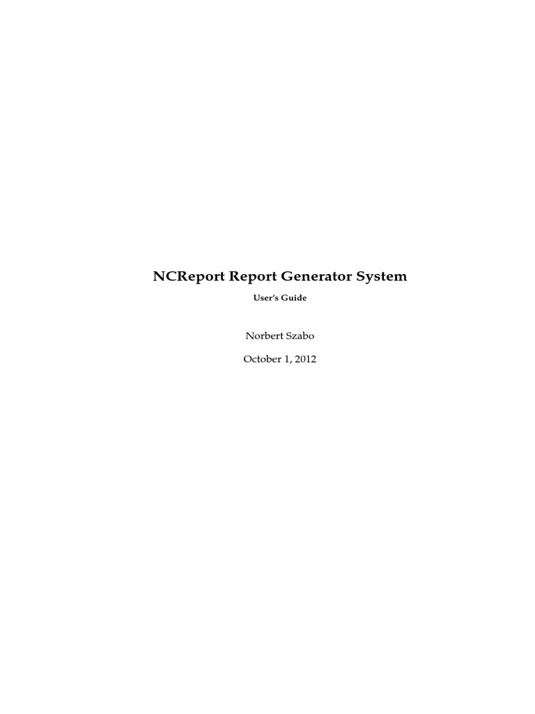 NC Report Guide | PDF | Html Element | Zip (File Format)