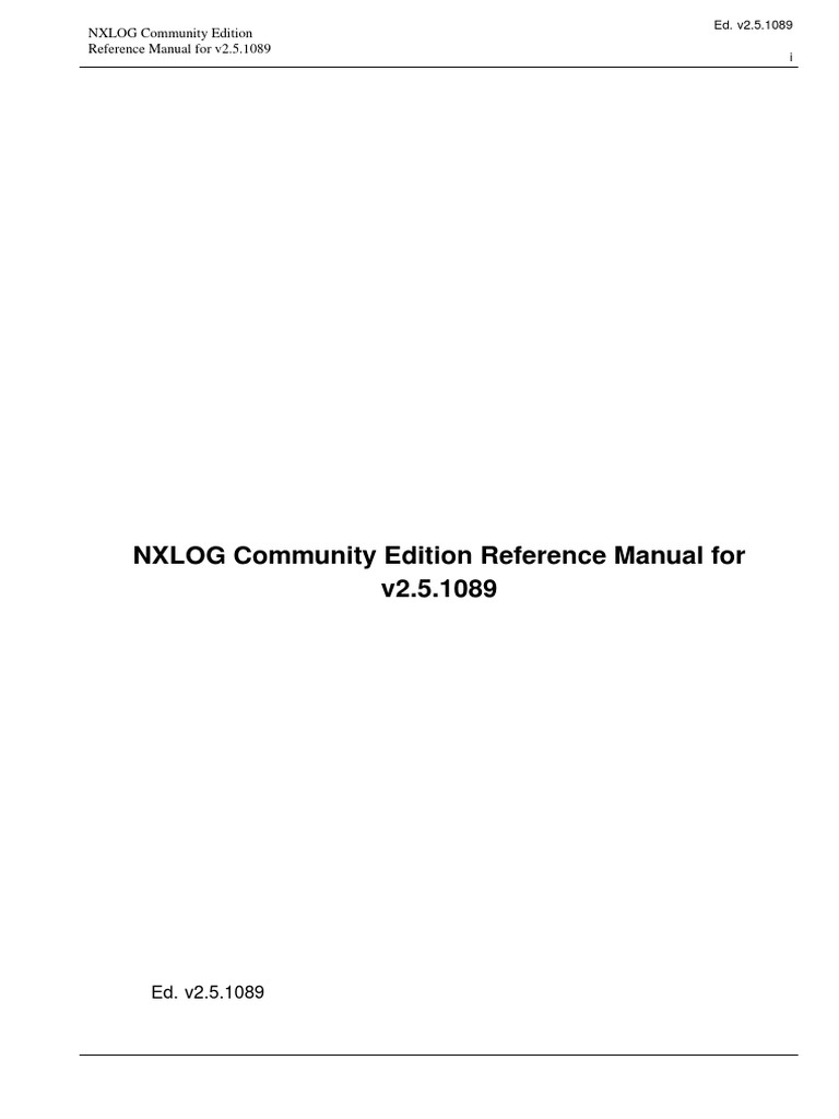 Nxlog Reference Manual | PDF | Apache Http Server | Transmission Control Protocol