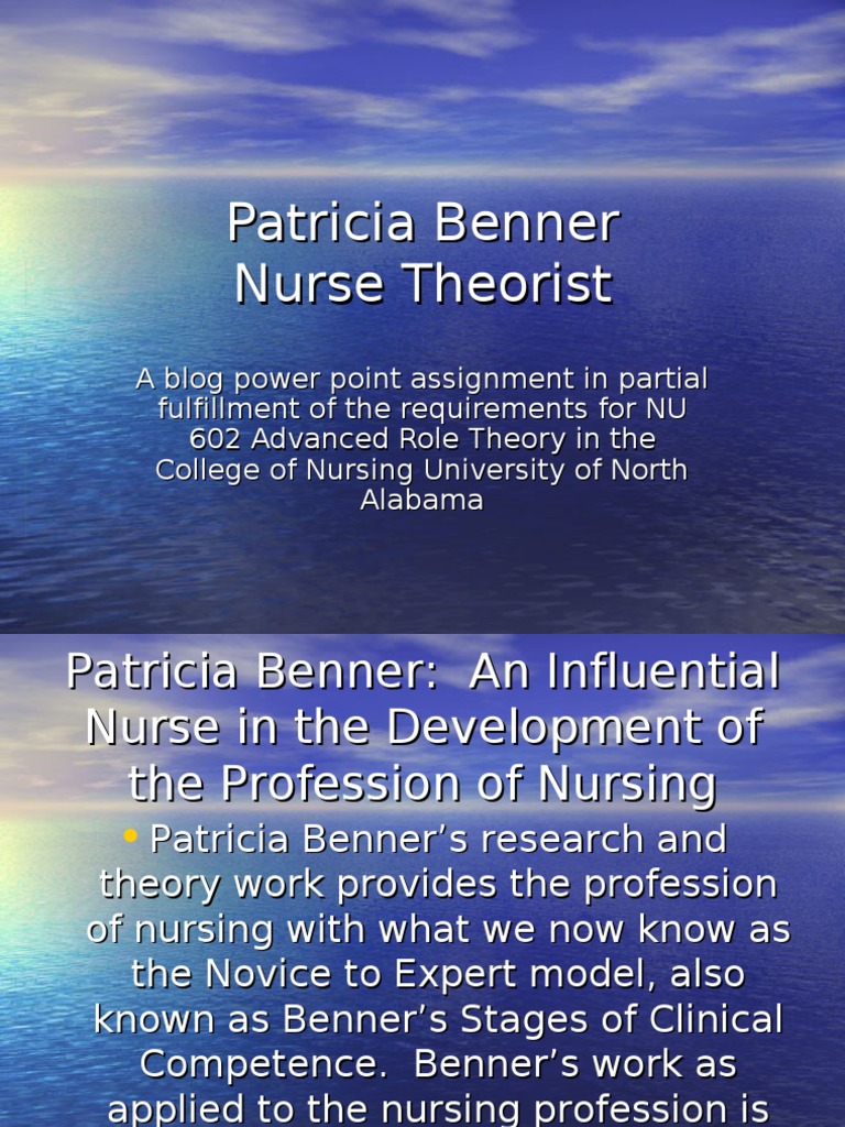 NU602 Unit 2 Assignment Patricia Benner | PDF | Expert | Nursing