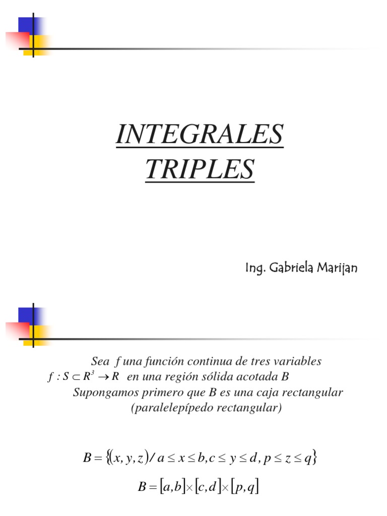 Integrales - Triples | PDF | Sistema coordinado | Integral