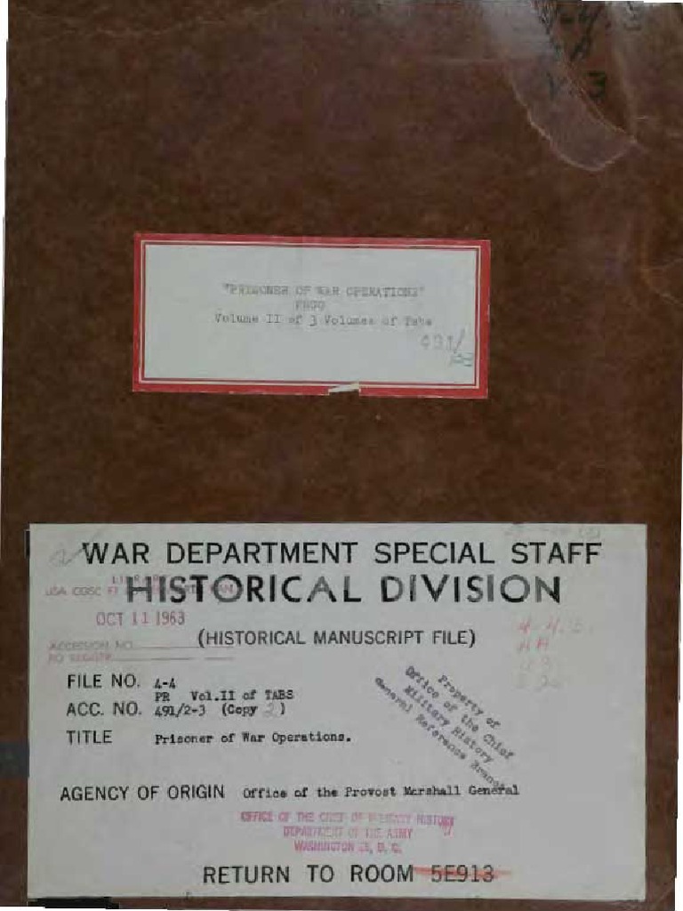 American POW Camps Report (1943) | PDF | United States Department Of ...