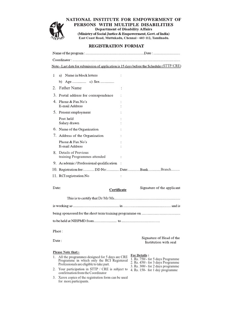 RCI Professionals Training Fees | PDF