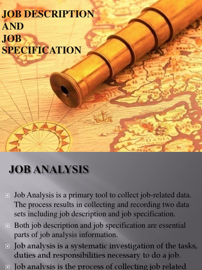 Job Description vs. Job Specification Guide | PDF