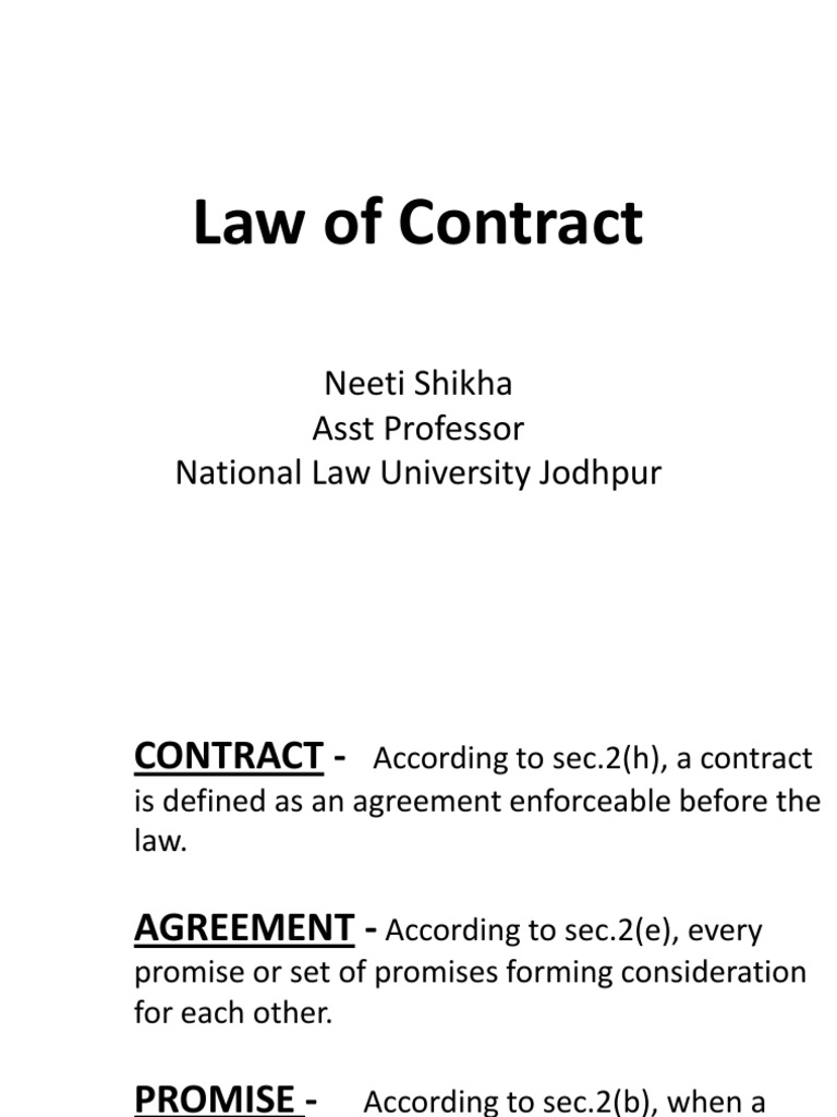 Law of Contract IIM R | PDF | Specific Performance | Damages