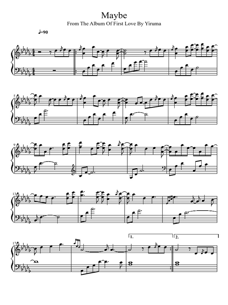 Maybe: From The Album of First Love by Yiruma | PDF