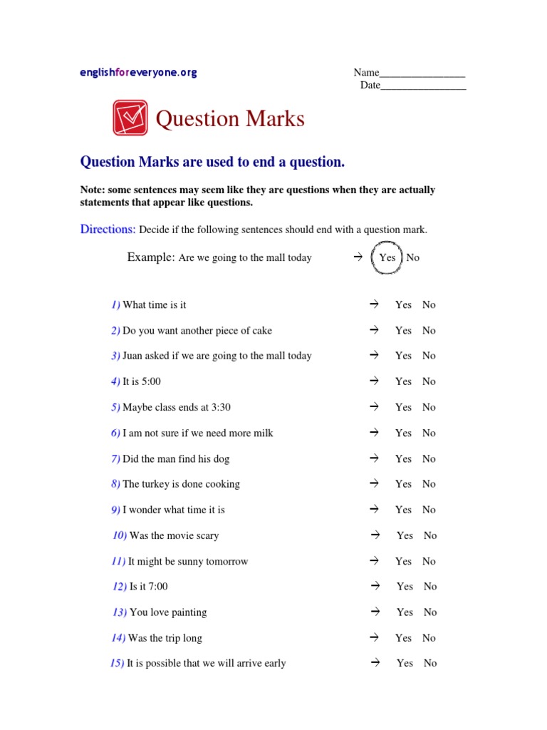 Understanding Question Marks Usage | PDF | Career & Growth | Language ...