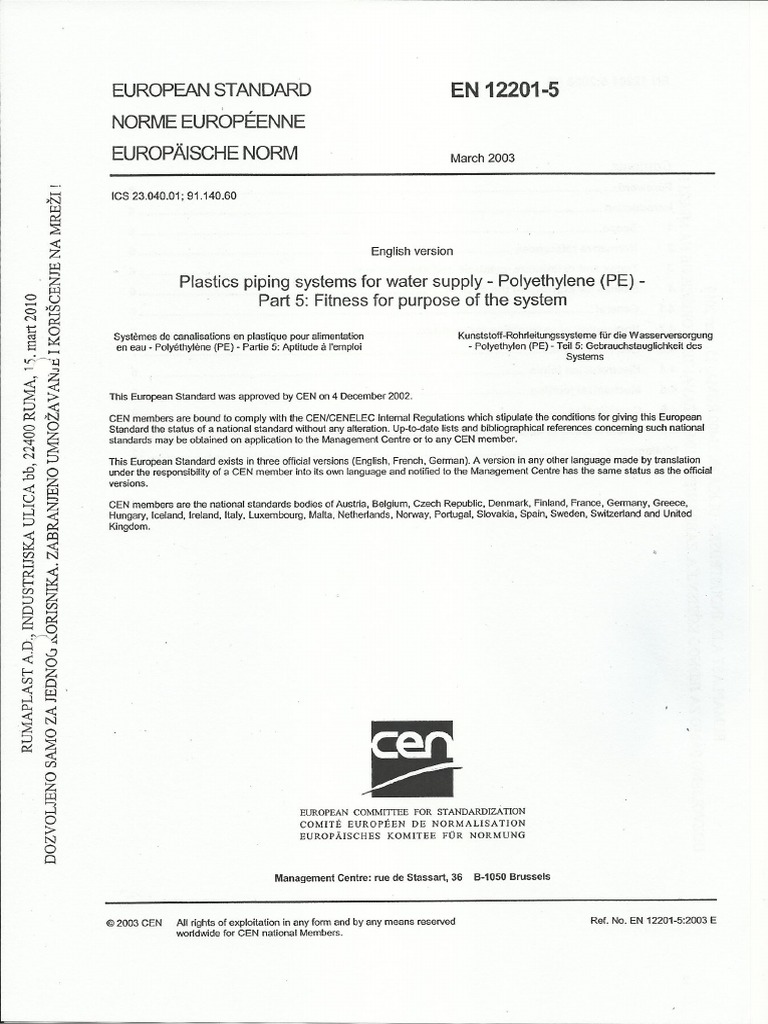 En 12201-5 | PDF