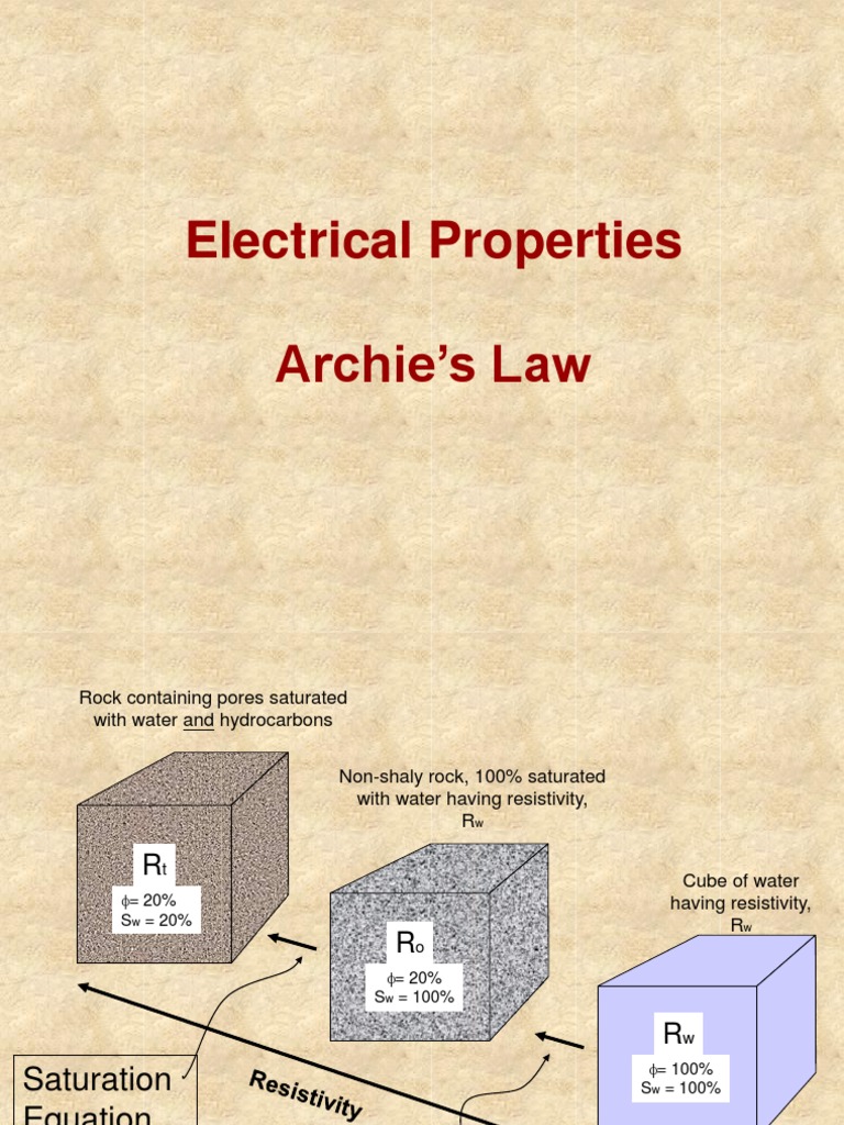 Archies Equations | PDF | Porosity | Rock (Geology)