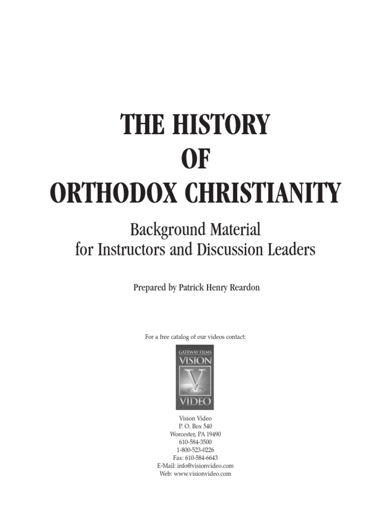 Overview of Orthodox Christianity History | PDF