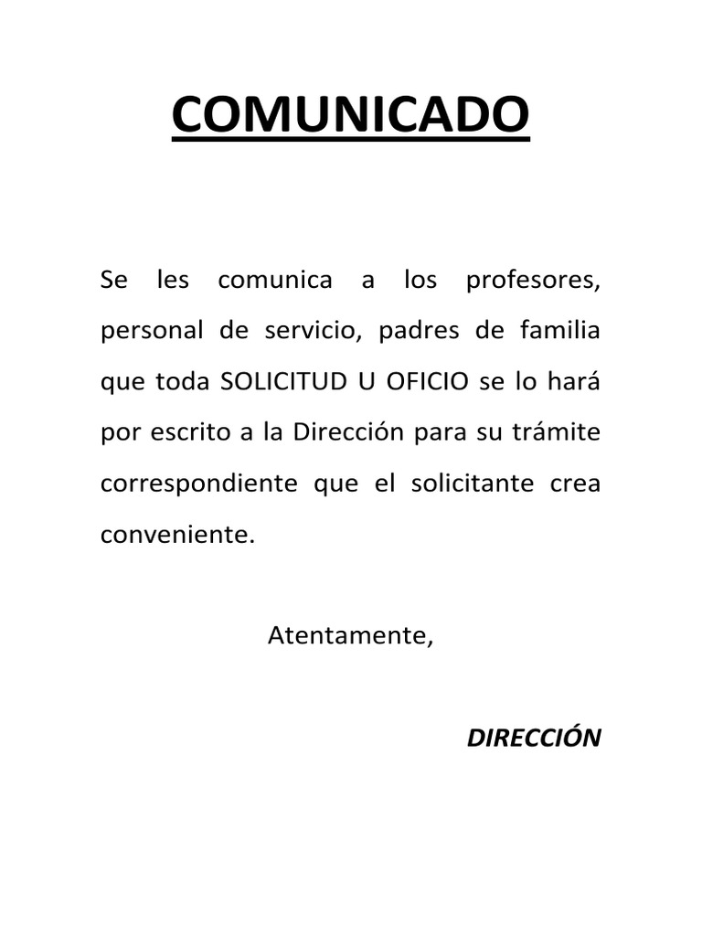 Comunicado | PDF | La seguridad | Gestión de emergencias