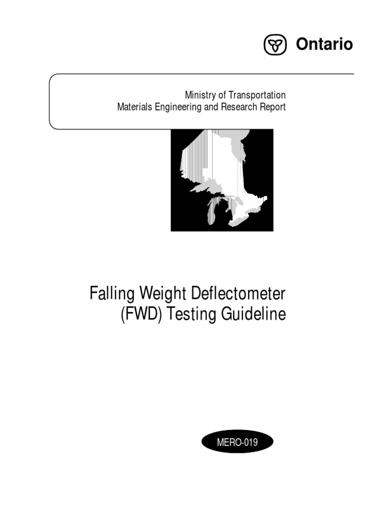 Falling Weight Deflectometer (FWD) Testing Guideline | PDF | Road ...