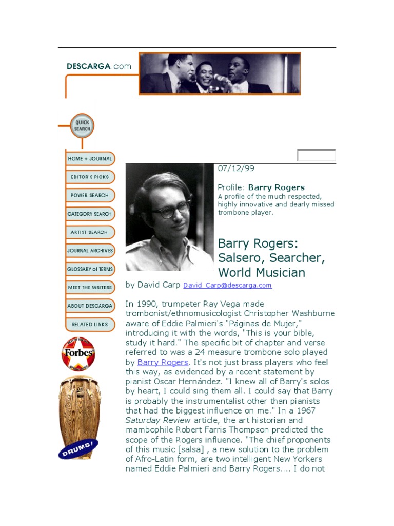 Barry Rogers | PDF | Harmony | Trombone