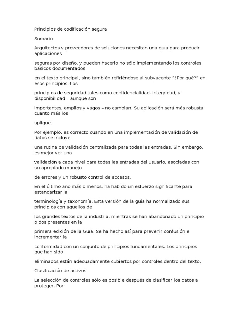 Principios de Codificación Segura | PDF | Contraseña | Seguridad de ...