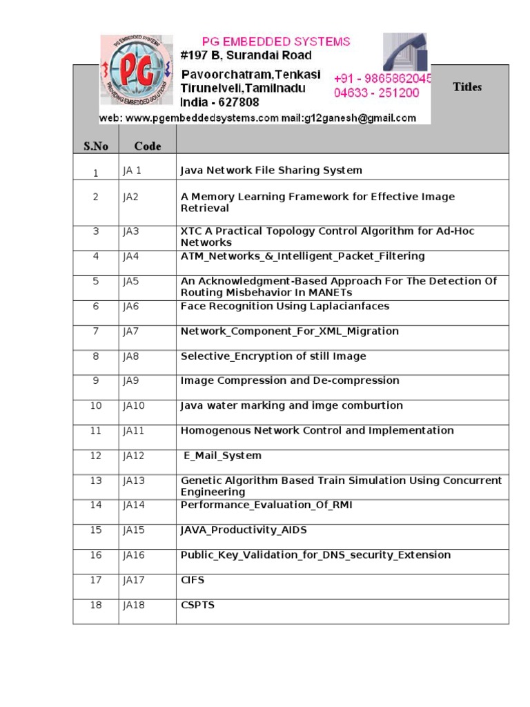 Ieee 2010 Java Titles | PDF | Computers