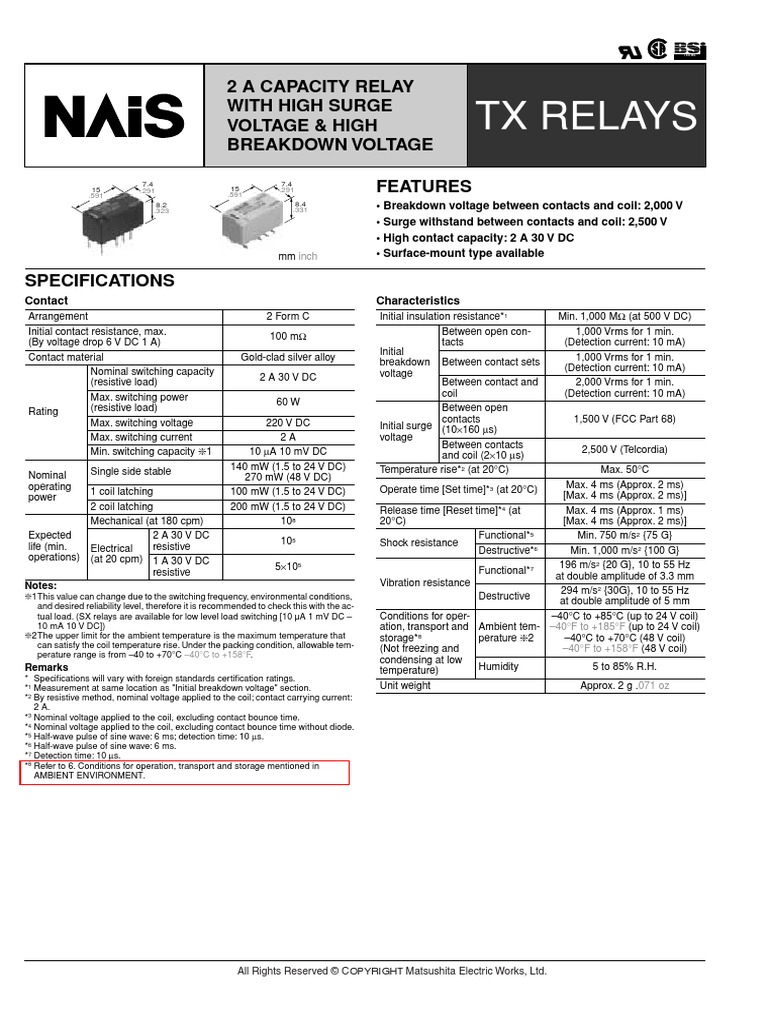 tx2 12v | PDF | Relay | Switch