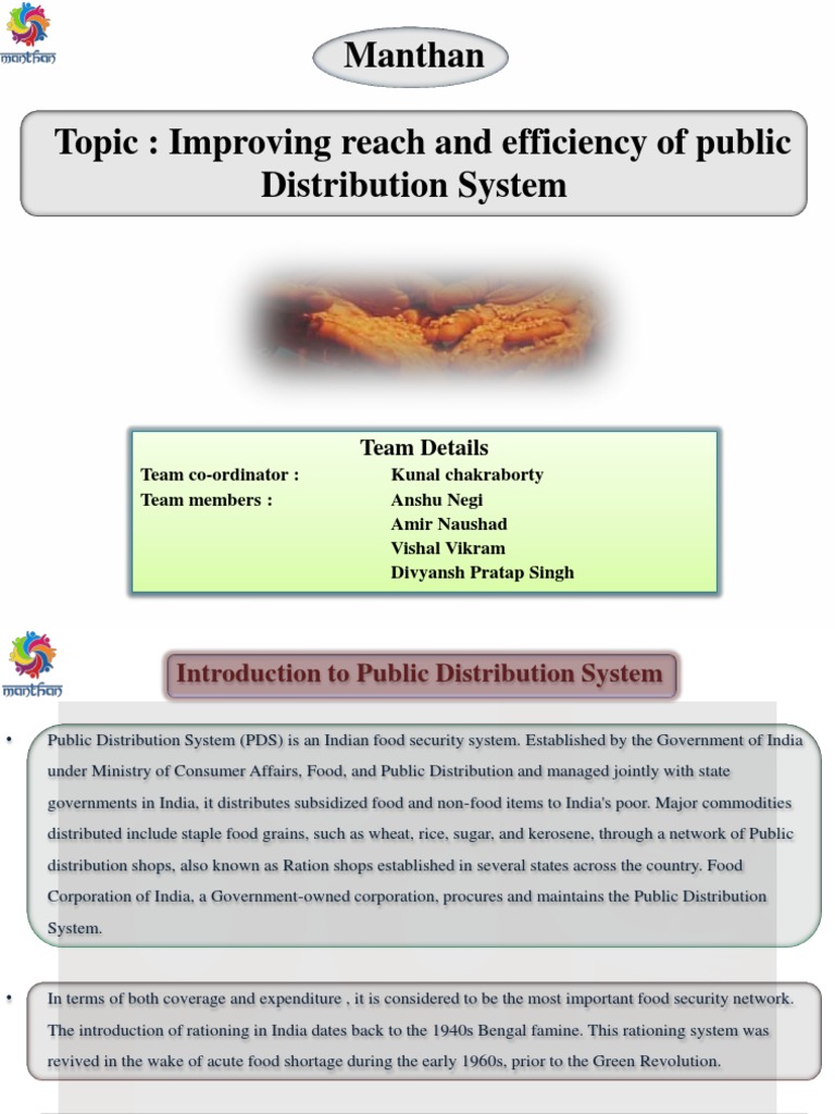 Enhancing India's Public Distribution System | PDF | Food And Drink ...