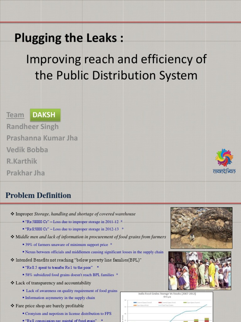 Enhancing Public Distribution System Efficiency | PDF | Warehouse ...