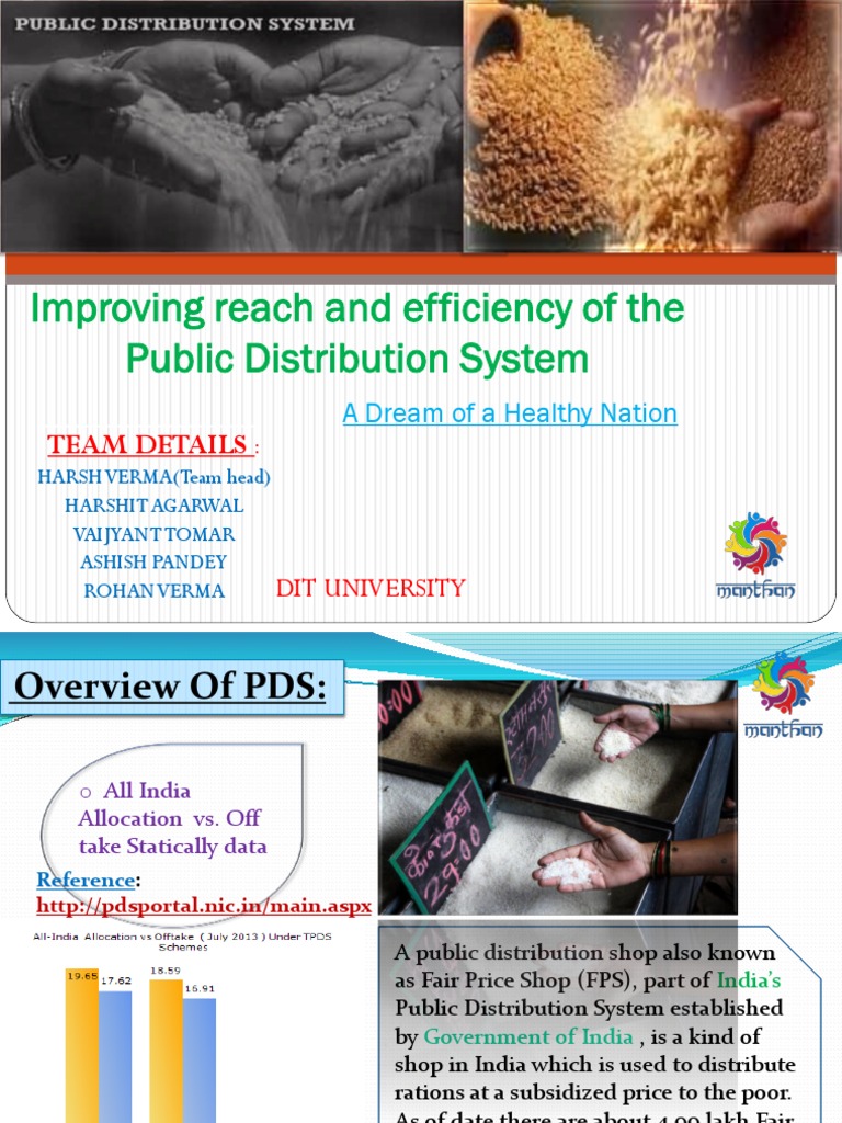 On Public Distribution System of India | PDF | Economies | Economy ...