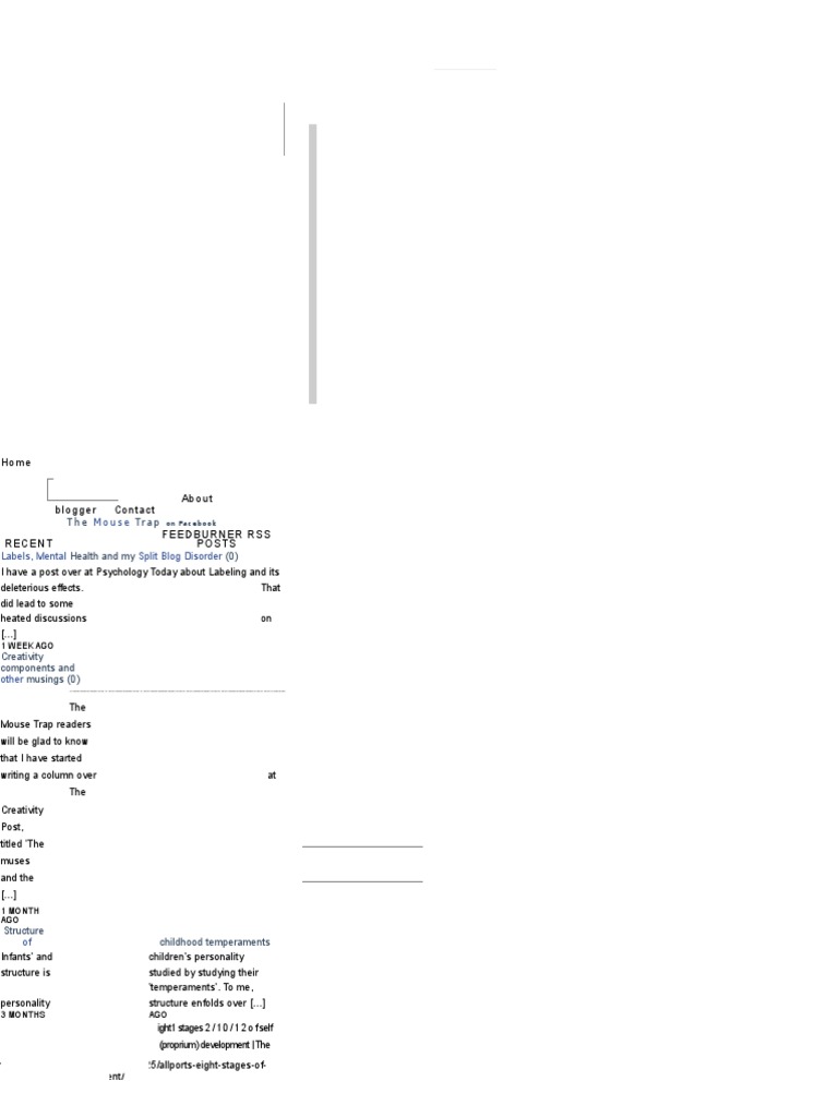 Allport's Eight Stages of Self (Proprium) Development: A Summary and ...