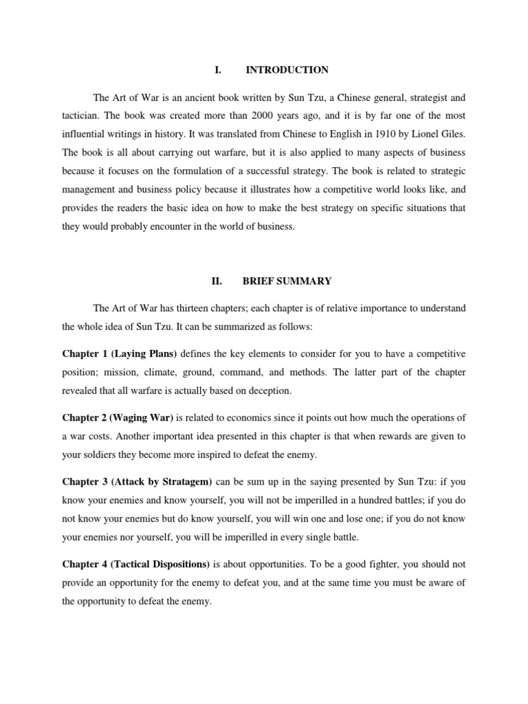 Art of War | PDF | The Art Of War | Strategic Management