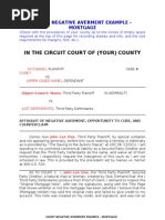 Affidavit of Specific Negative Averment | United States Constitution ...