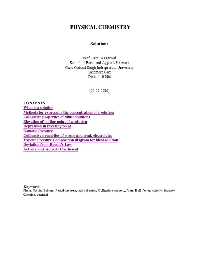 Revised Solution | PDF | Solution | Dissociation (Chemistry)