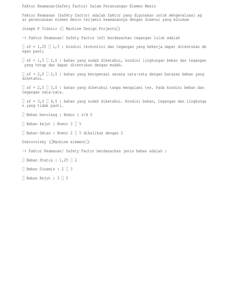 Safety Factor Pdf