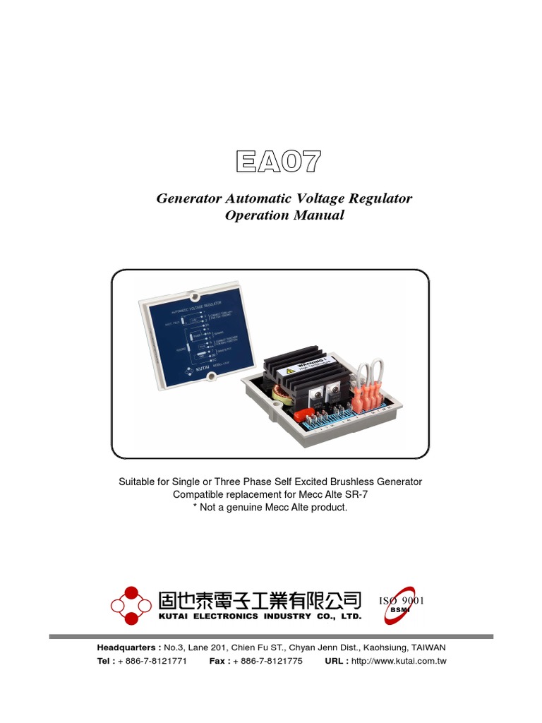 Avr sr7 | Download Free PDF | Electric Generator | Voltage