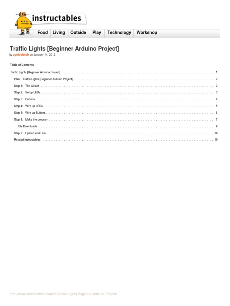 Traffic Lights Beginner Arduino Project Pdf Arduino Cathode 6491