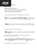 ABRSM Grade 1 Theory Test Paper | PDF | Musicology | Classical Music