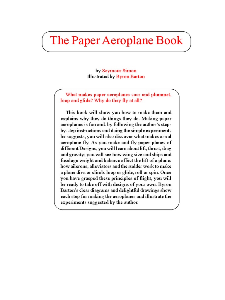 The Paper Aeroplane Book | PDF