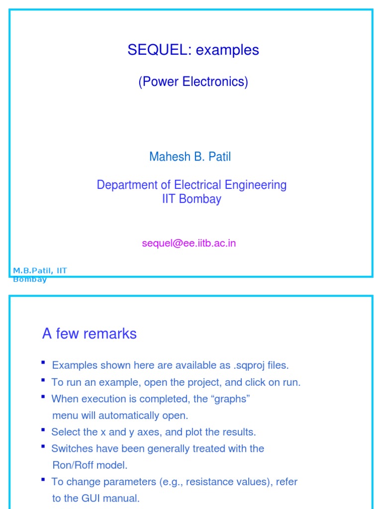 Sequel Examples Pe | PDF | Spice | Electricity