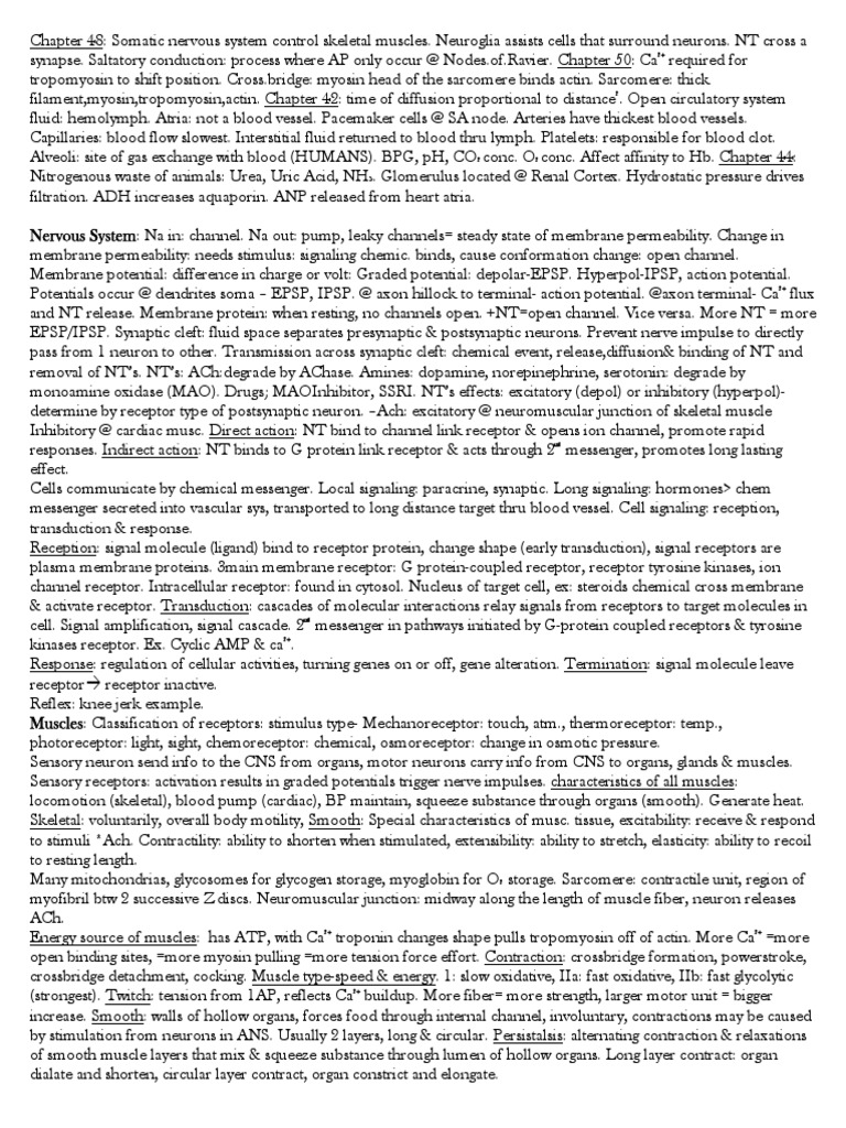 My Cheat Sheet | PDF | Signal Transduction | Cell Signaling