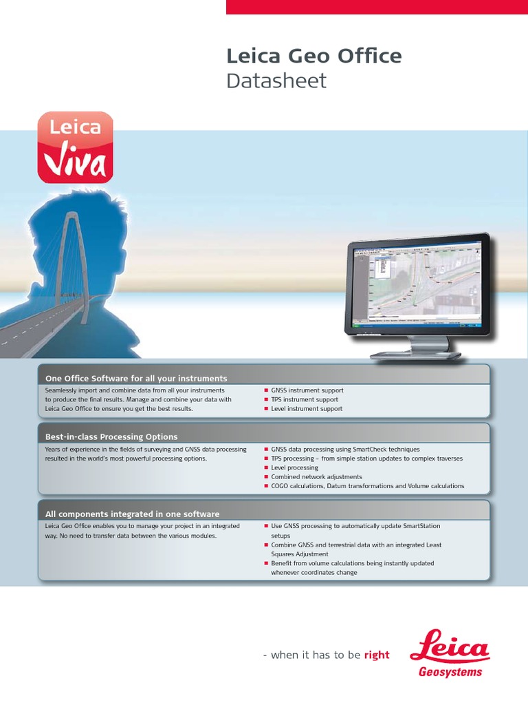 Leica Geo Office Datasheet En | Global Positioning System | Geographic ...