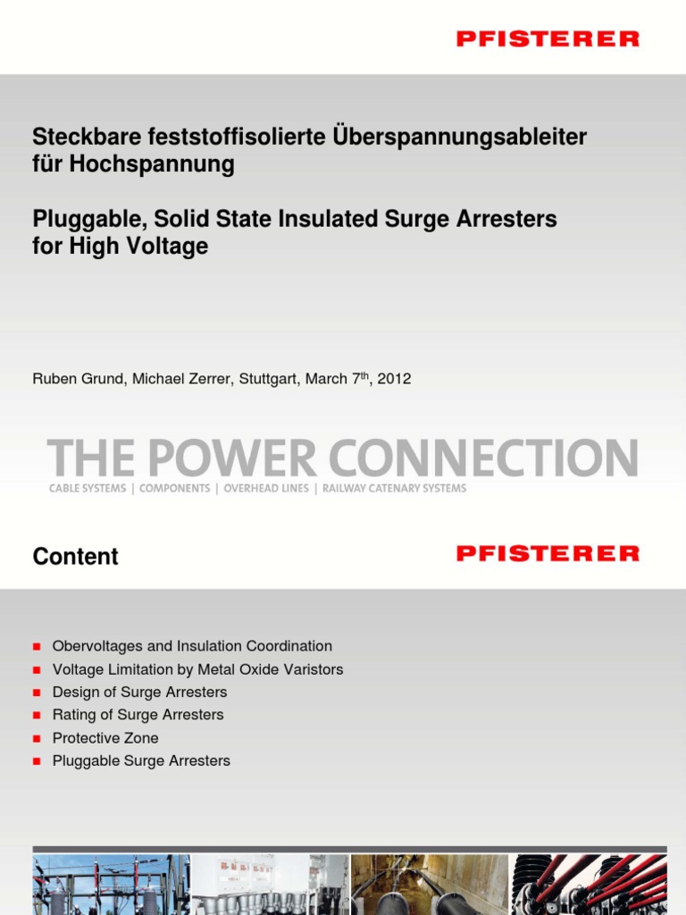 Pluggable Surge Arresters for HV Systems | PDF | Science & Mathematics ...
