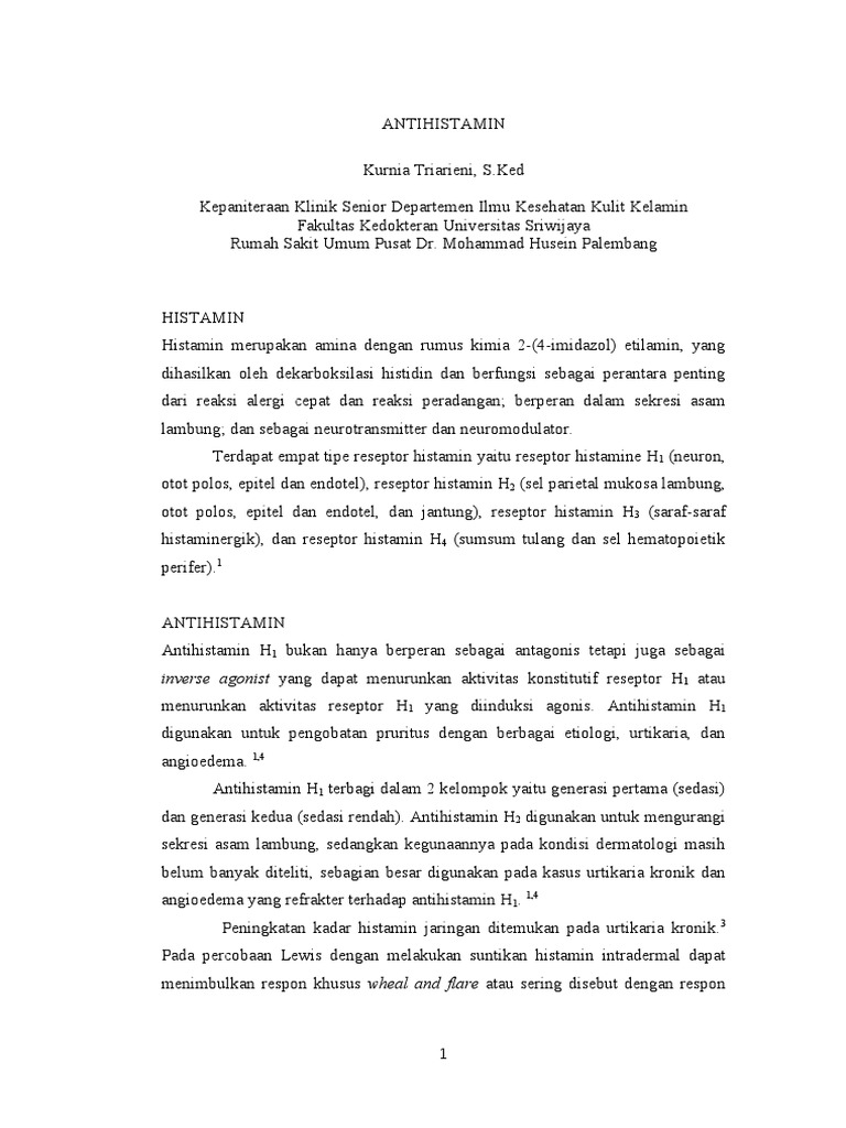 Refrat Antihistamin (New) | PDF